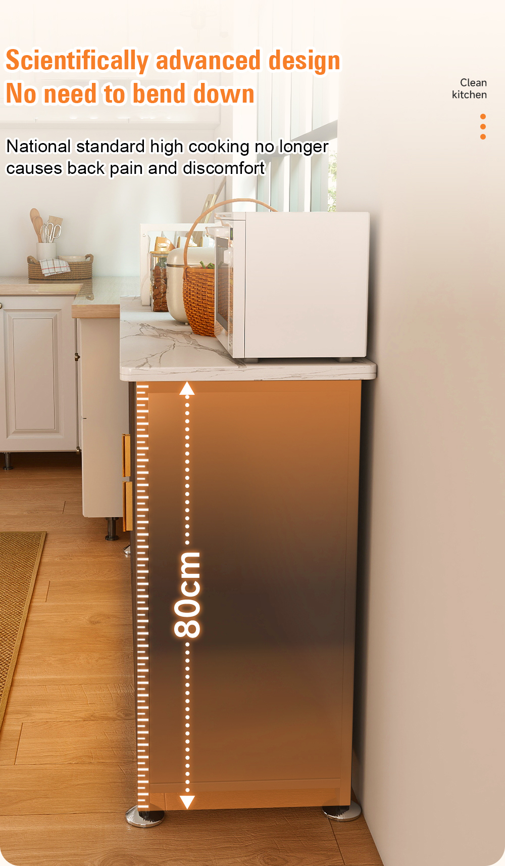 SWG Kitchen Storage Cabinet Sideboard Cupboard Cabon Steel Organizer ...