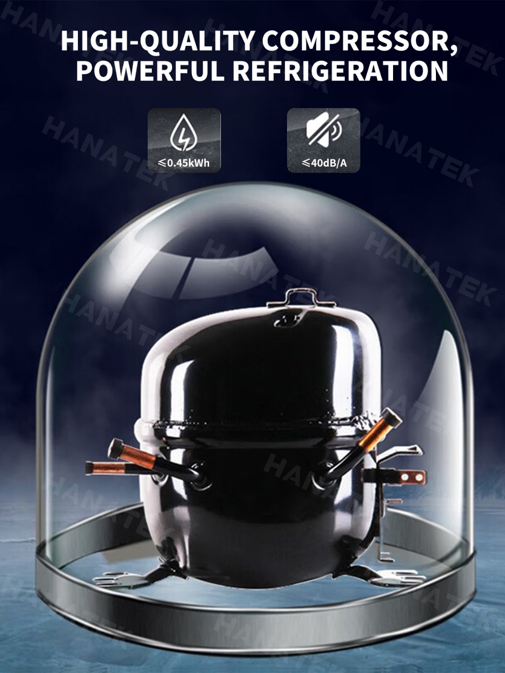 HANATEK Freezer Inverter Chest Freezer Refrigerator Mini Freezer ...