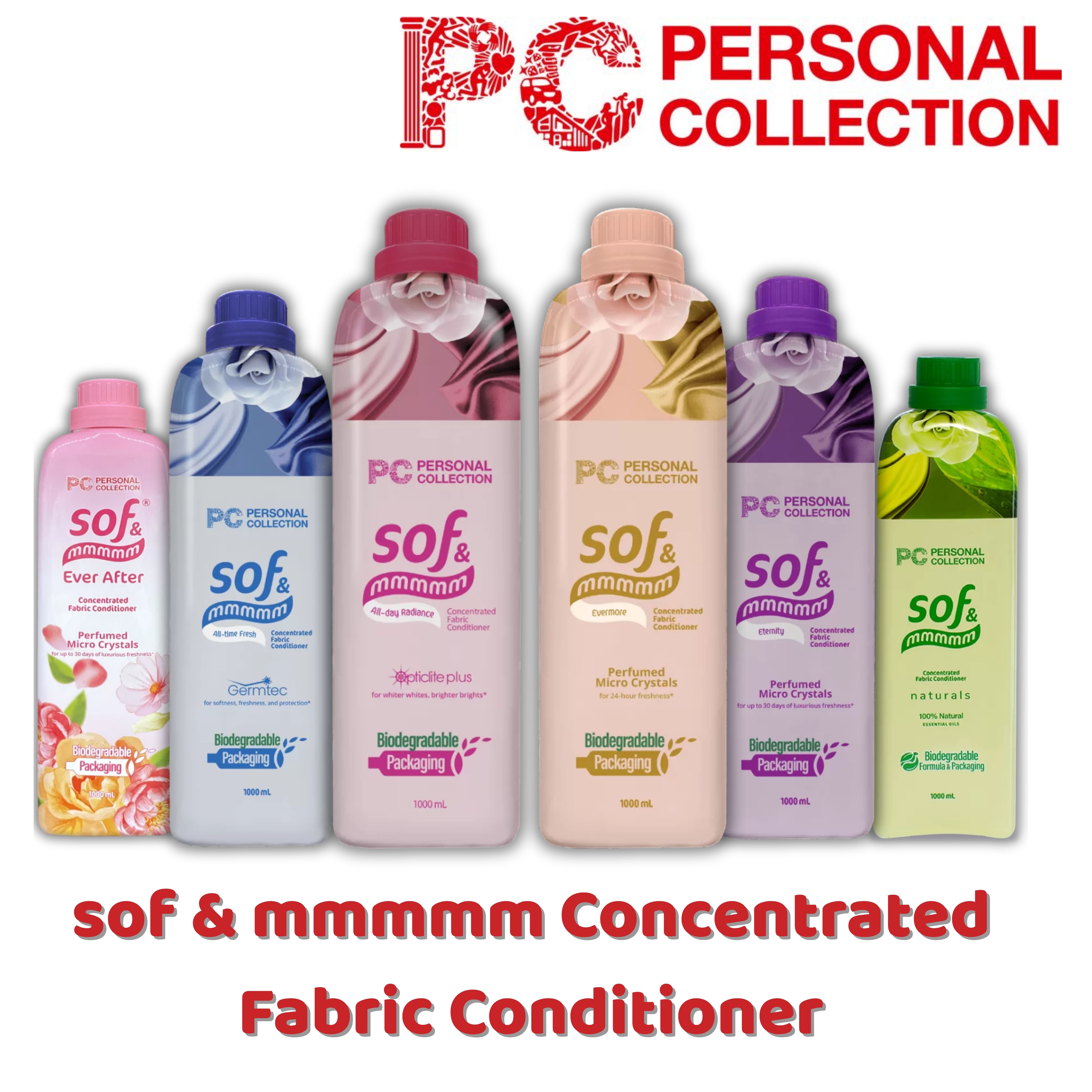 PC SOF & MMMMM Concentrated Fabric Conditioner 1000 ML - Naturals, All ...