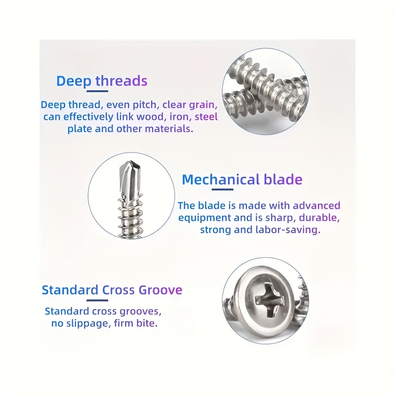 Pan Head Screw (100pcs ) Self Tapping Metal Screw Job Screw Hardiflex ...