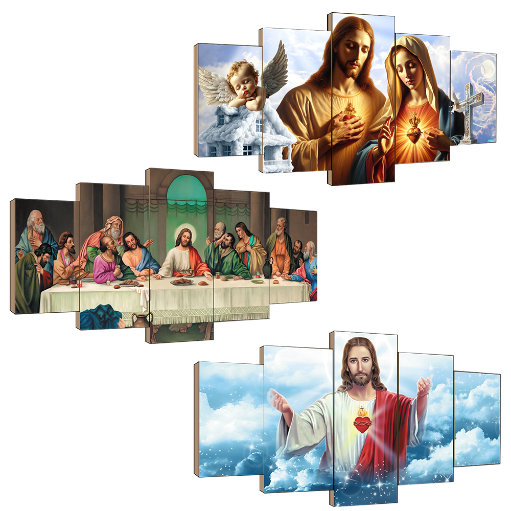 The Last Supper Poster 5pcs Jesus Stickers Wall Decor Picture Home ...
