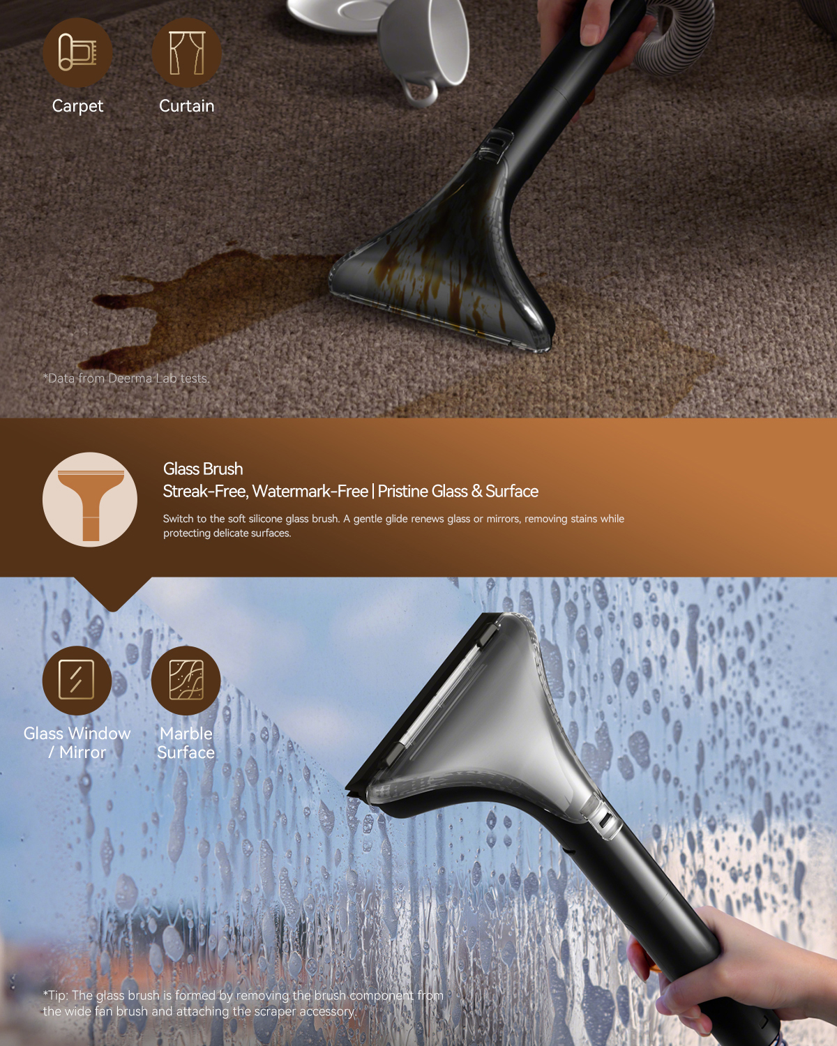Deerma BY200 S Multifunction Spot Cleaner Wet and Dry Vacuum 50℃ Hot ...