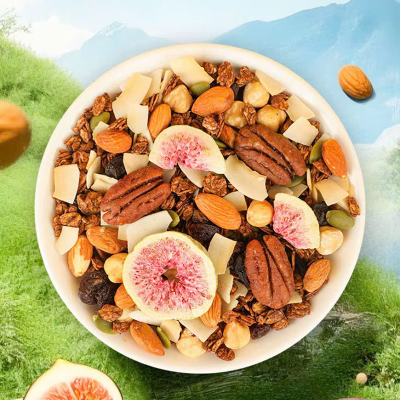 ROASTED OAT & NUT BLEND - 3F FOOD GRANOLA MIX NUTS AND DRIED FRUIT 100G ...