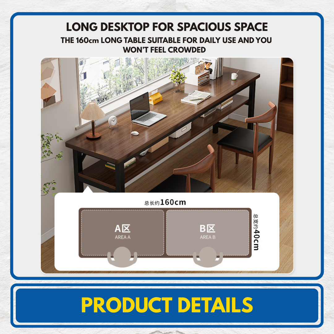 Office Table 2 Layer Long Computer Desk Study Table Home Office 100 ...