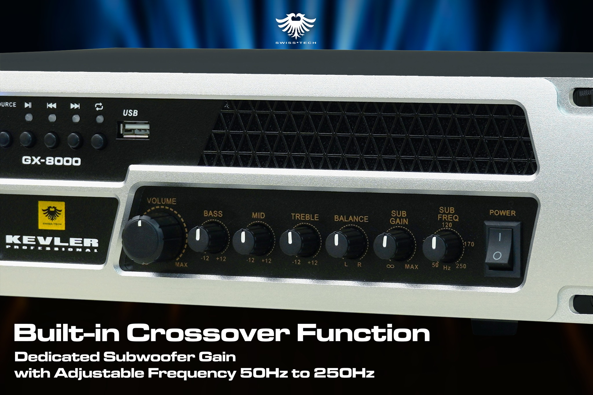 New Kevler GX 8000 Power amplifier 2000 Watts x2 bluetooth usb ...