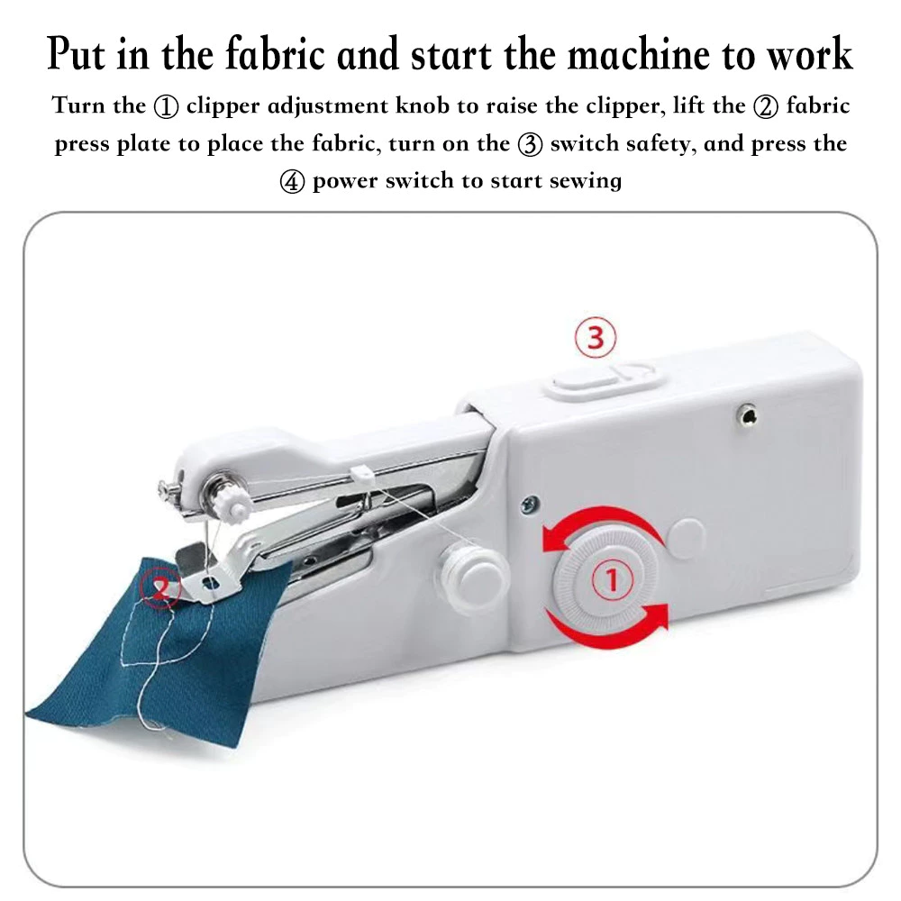 Portable&Cordless Handheld Sewing Machine Fast & Easy To Use DIY ...