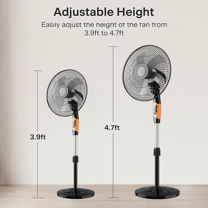 16 inch vertical fan, 3-speed ultra large wind power generator, 5-blade ...
