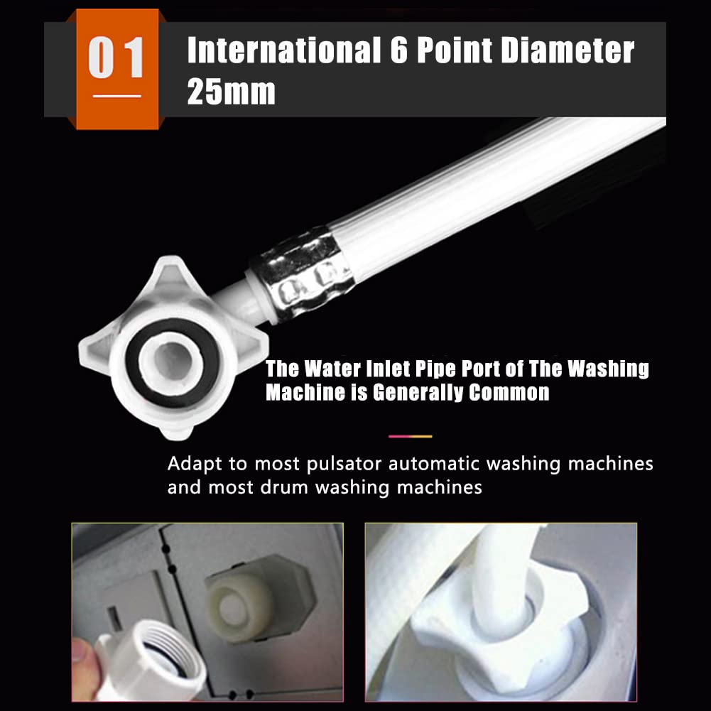 2.5/5/15m Optional Automatic Washing Machine Water Inlet Pipe Universal ...