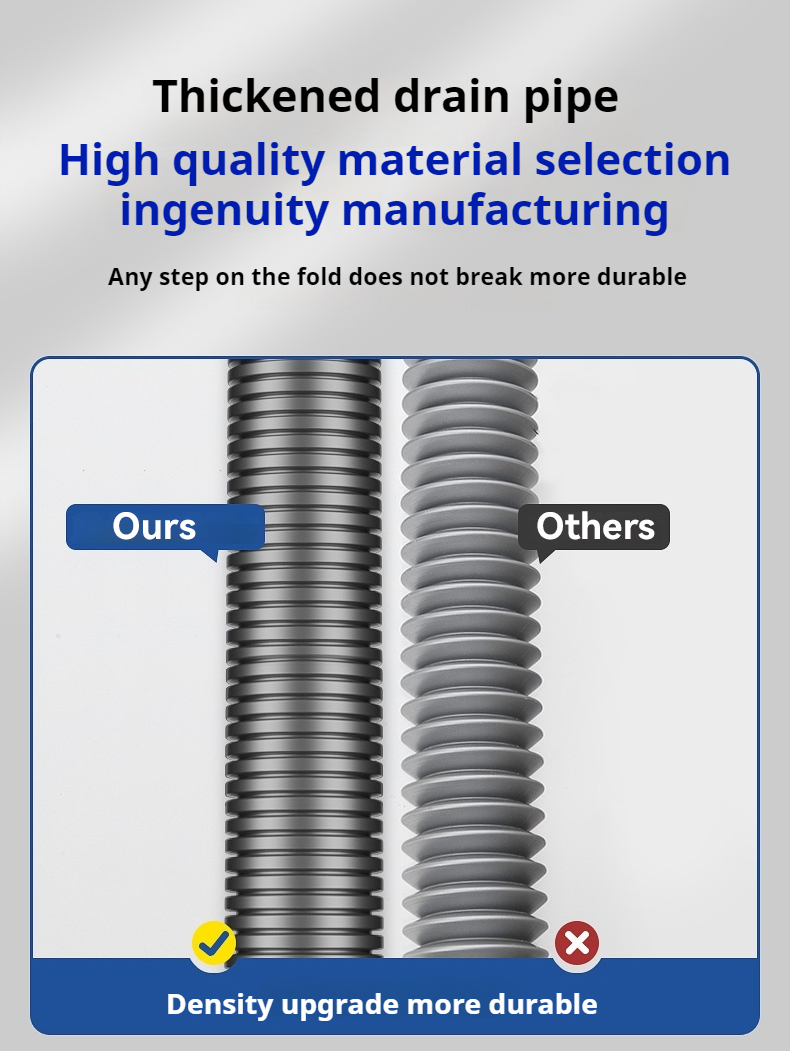 sus304 Sink Drainer P Trap Set Pipe Accessory Double Sink Drain Pipe ...