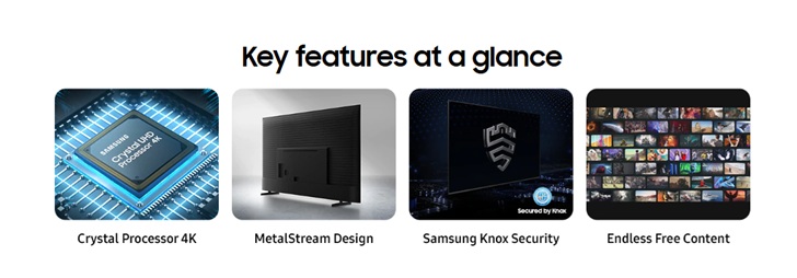 [Online Exclusive] 50" Crystal UHD UE100F 4K Smart TV (2025 ...