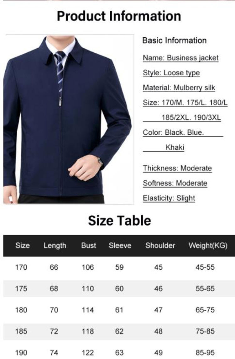 Business Jackets for Men Casual Office Dress Coat Quality Men's Jacket ...