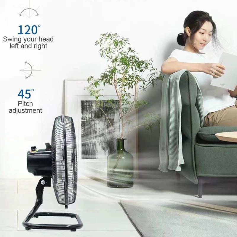 Keycool 12" industrial Floor Fan Electric Fan With Metal Blade 45W ...