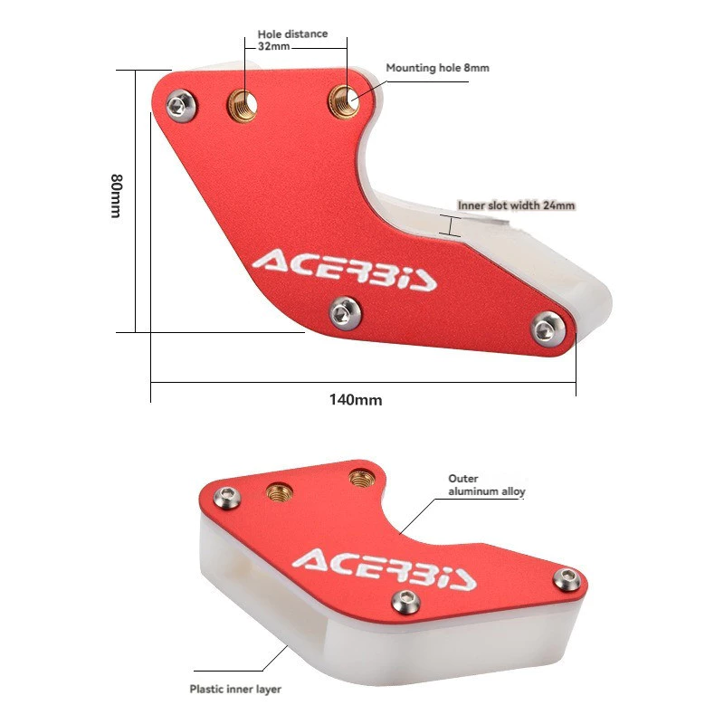 Motocross Dirt Bike Motorcycle Chain Guard Guide Protector Chain Roller ...