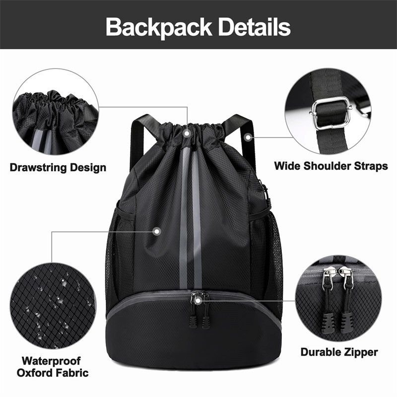 Backpack fitness exercise sling basketball bag large capacity travel ...