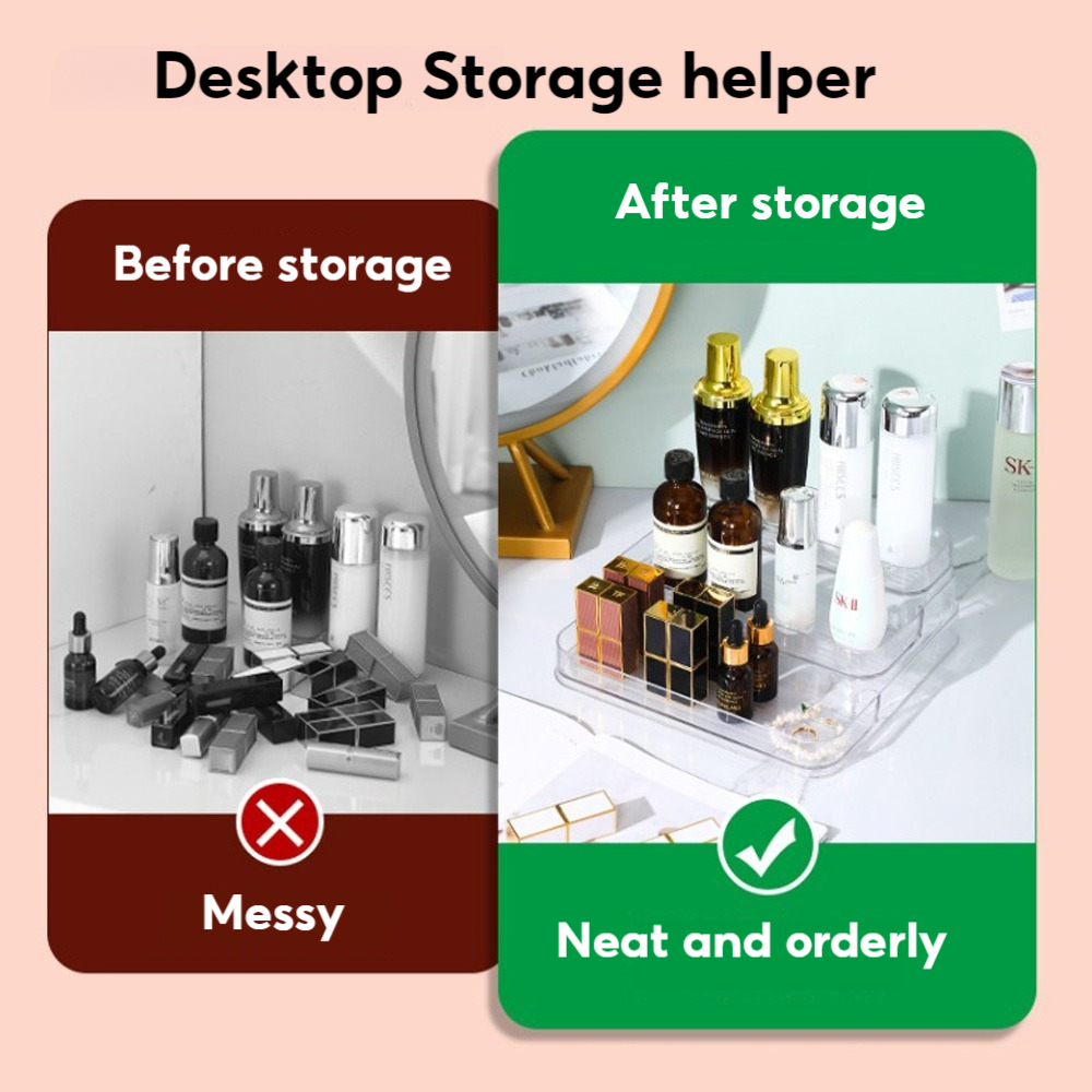 3 Tier Perfume Desk Display Stand Makeup Storage Rack Cosmetic Display ...