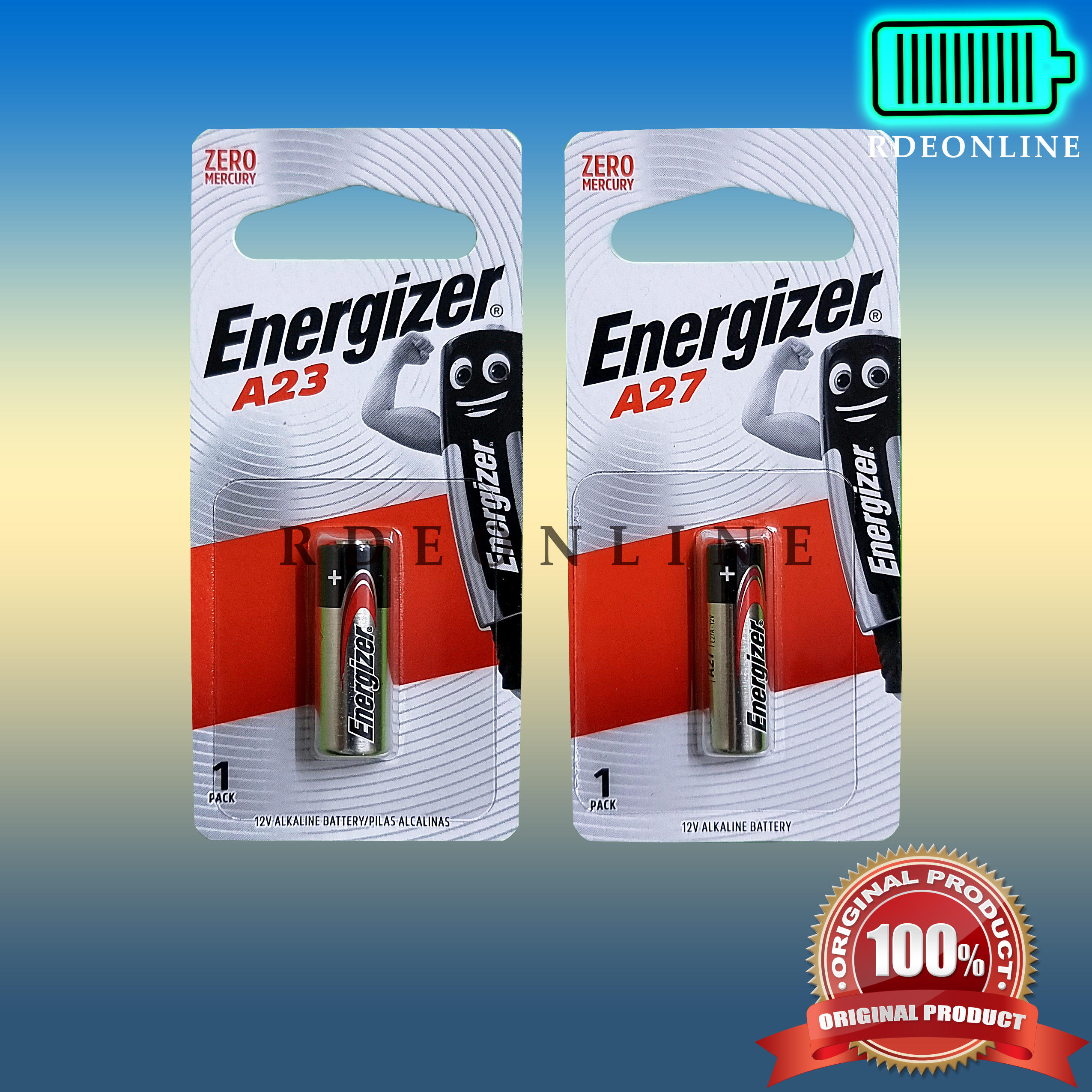 ENERGIZER A23 / A27 ALKALINE 12V BATTERY (23A, LRV08, MN21, V23GA ...