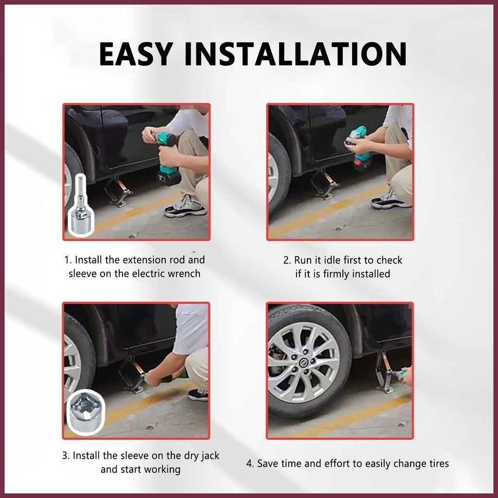 scissor Jack Adapter RV Jack Socket Car Maintenance Tool Drill Adapter ...