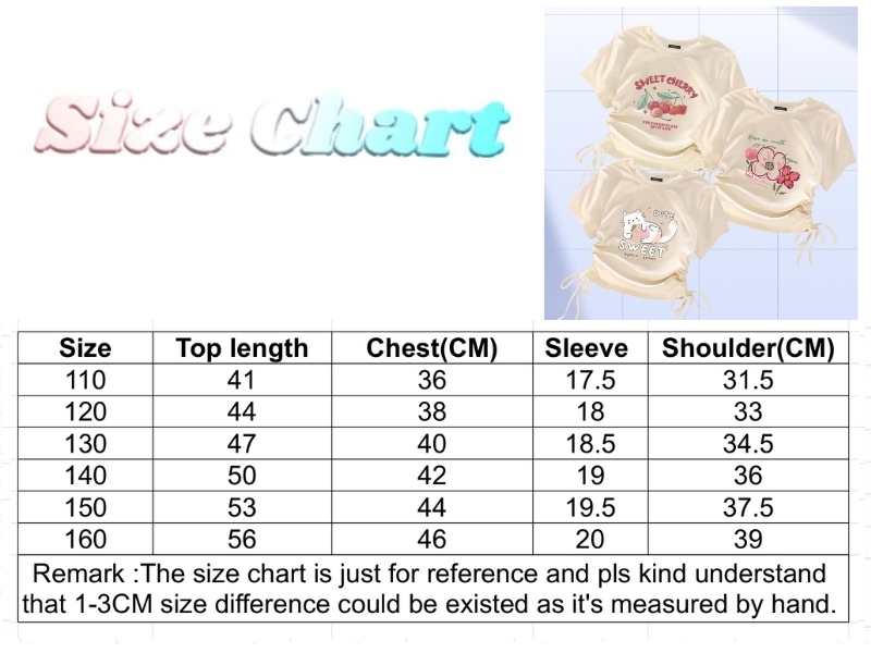 Kids Girls' Pink Crop Top Blouse Korean Style Butterfly Design ...