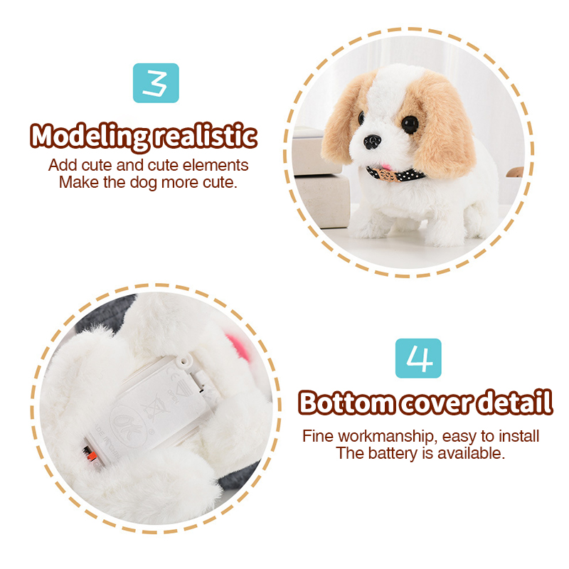 Electric Plush Simulation Teddy Corgi Dog Rabbit Tail Wagging Ass ...