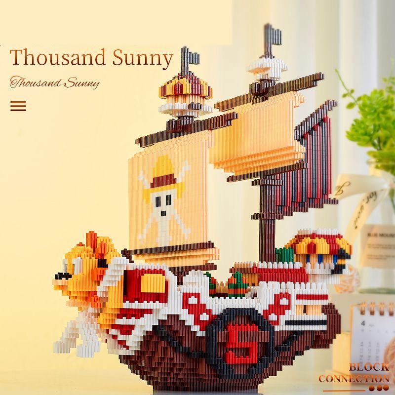 Luffy building blocks toy Pirate King of One Piece ship Sunshine ...