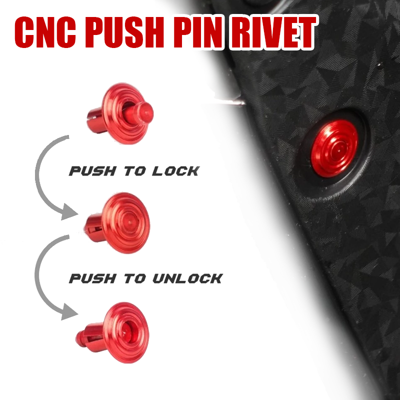 8H SHIP CNC Aluminum Push Pin Rivet M5x15 (8Pcs) - Motorcycle Universal ...