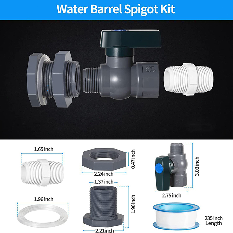 Rain Barrel Valve Long Lasting Simple Installation PVC Anti-cracking ...