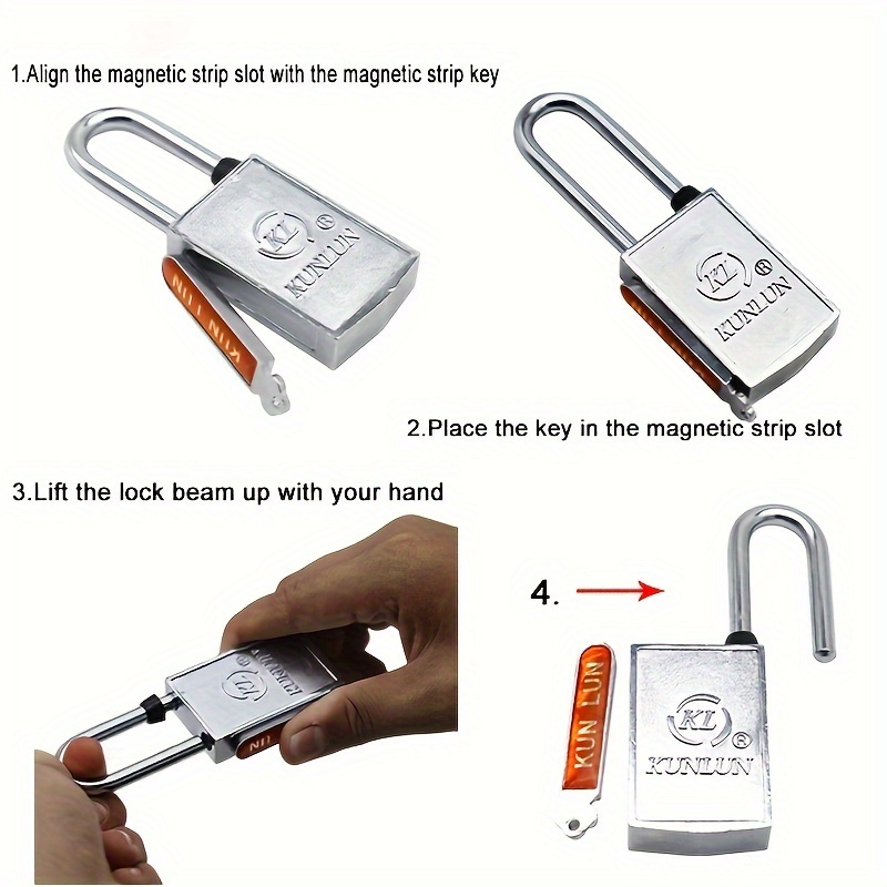 Magnetic Padlocks Anti-theft Smart Lock For Keyless Living Lock Without ...