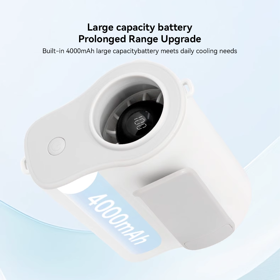 OSCAR Portable Waist & Mini Neck Fan: 4000mAh Rechargeable, USB, Strong ...