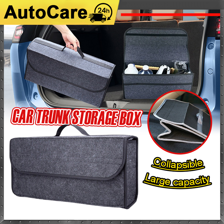 Car Trunk Storage Box Foldable Soft Felt Big Capacity Auto Multiuse ...