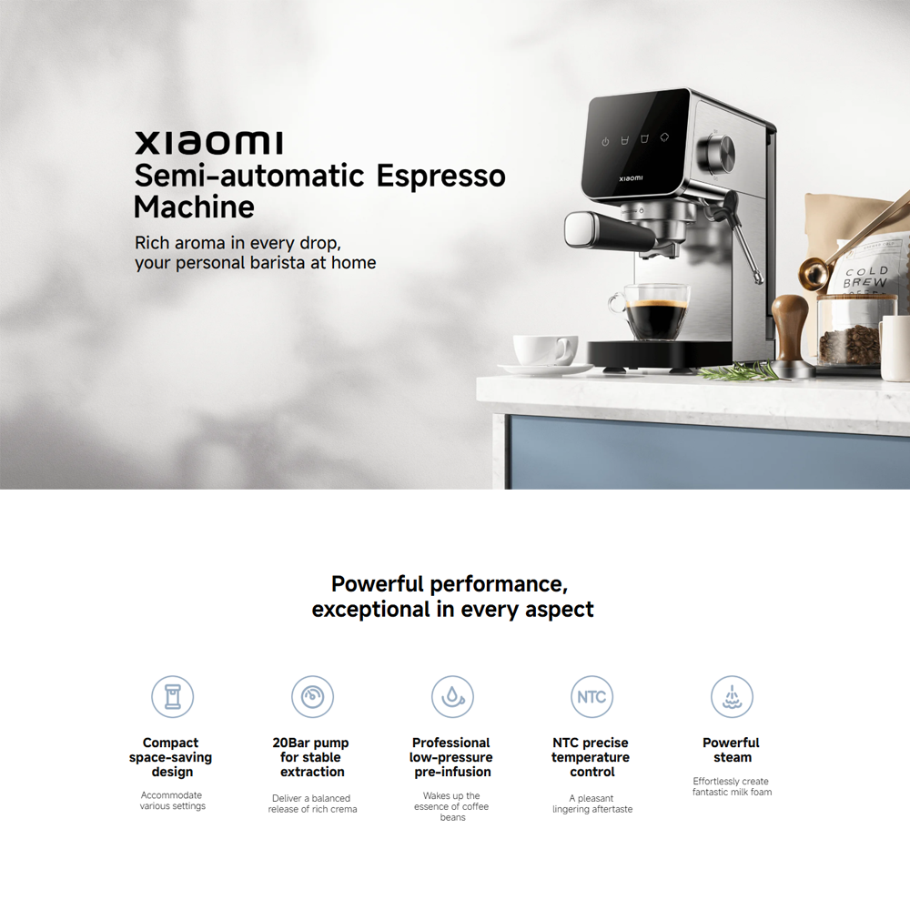 Xiaomi Semi-automatic Espresso Machine | Shopee Philippines