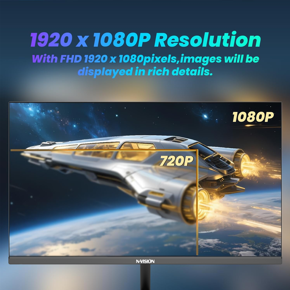 Nvision 24 27 Inch 144HZ IPS Monitor FHD 1ms Framless Flat Gaming ...