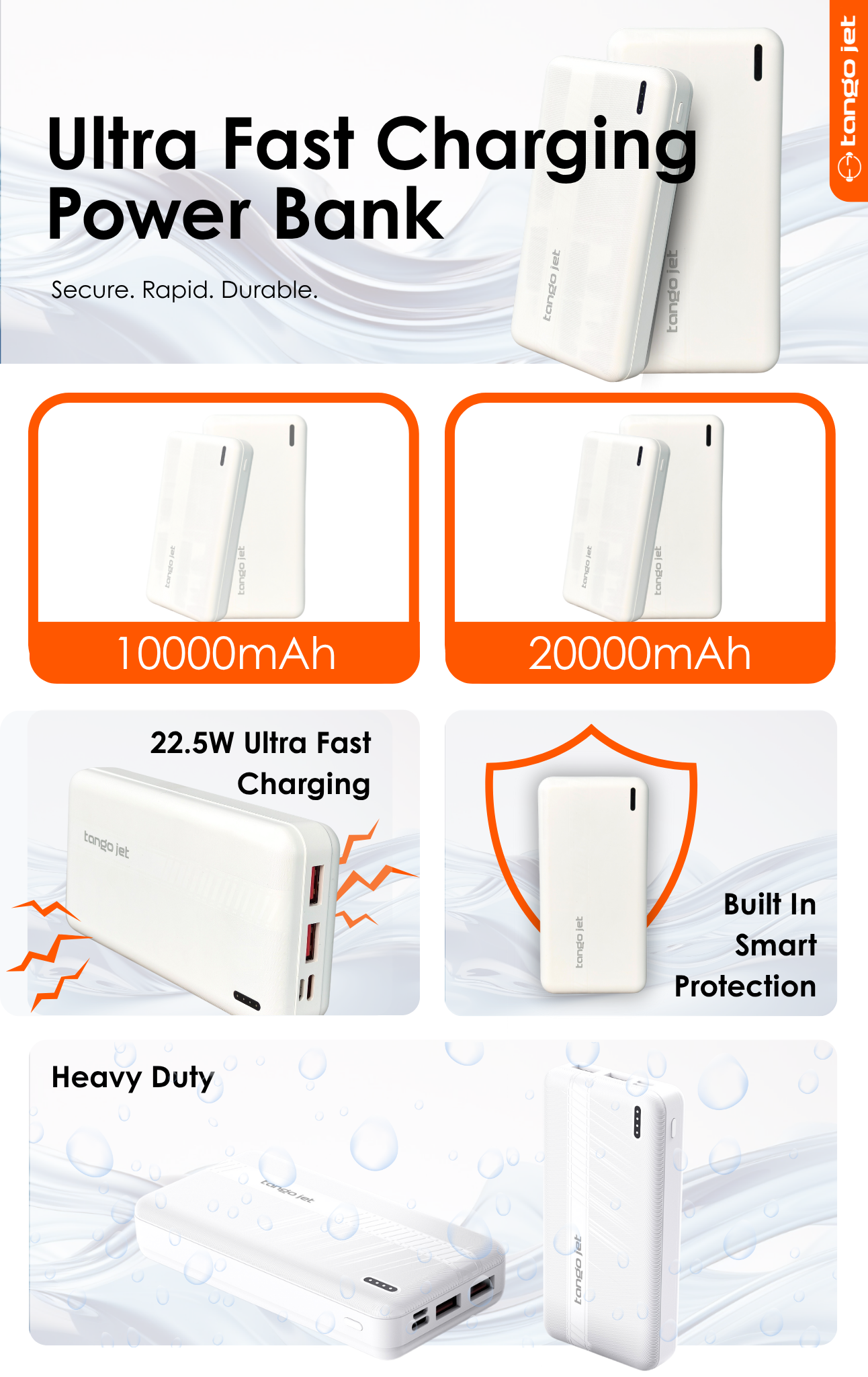 Tango Jet Ultra Fast Charging Power Bank 10000mAh 20000mAh | 22.5W ...