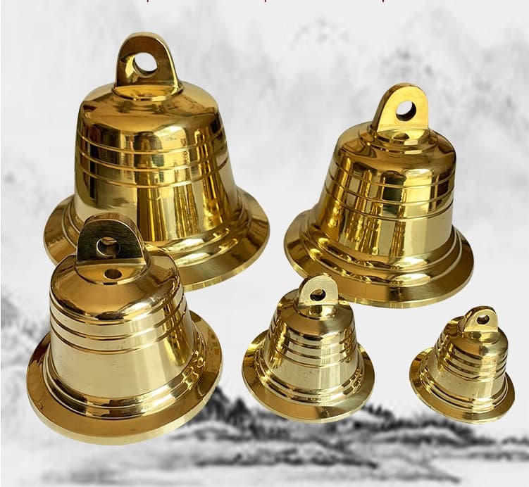 4Sizes Vintage Pure Copper Hanging Bells Garden Decor Crafts Copper ...