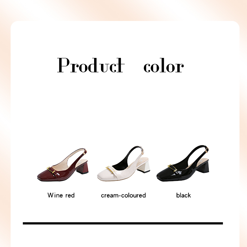 Venalisa Women's high heel sandals Square Head Chunky heel leather ...