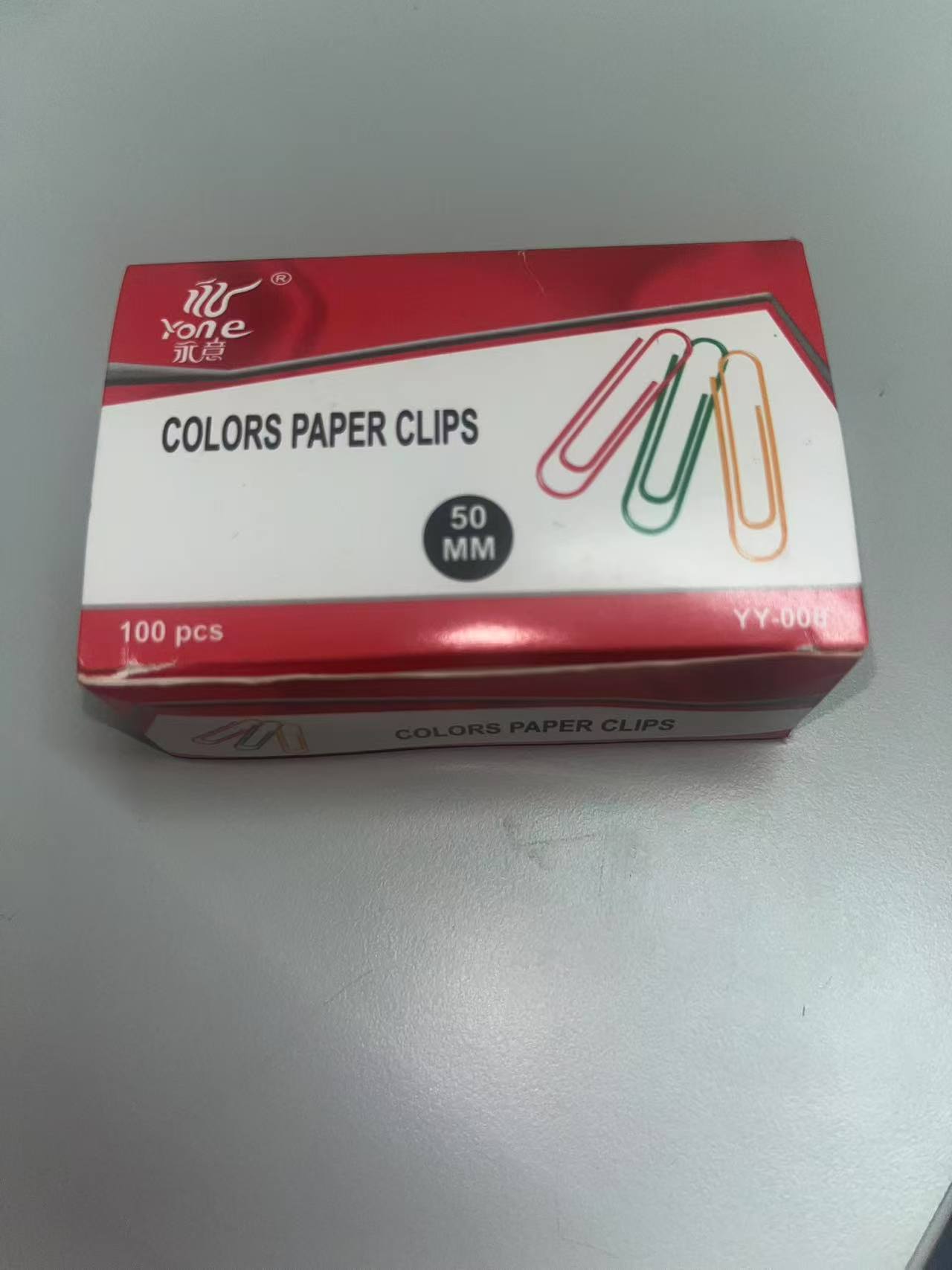 1Box/100Pcs（50mm/33mm） Color Paper Clip Office and School supply ...