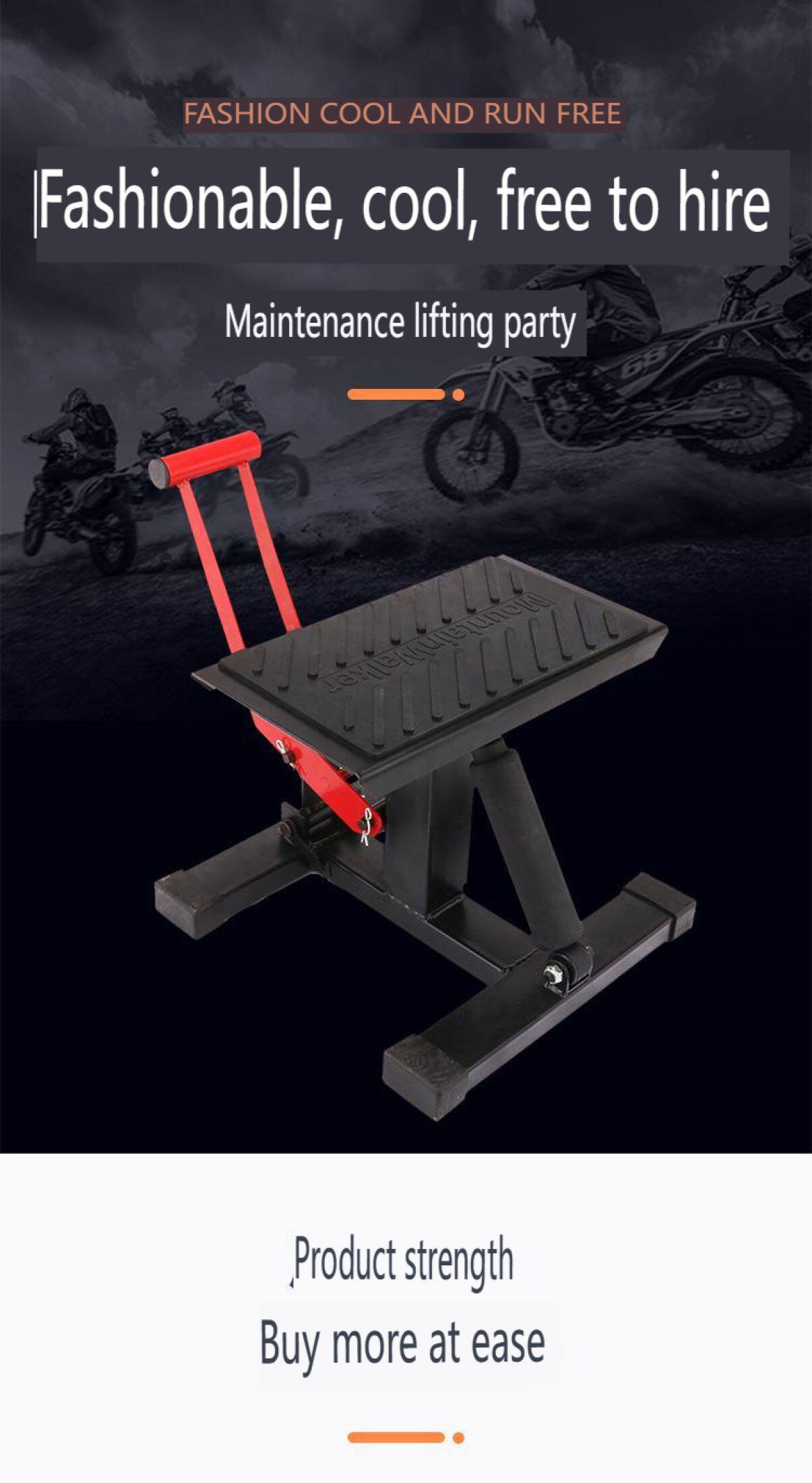 Universal Motorcycle Hydraulic Lifter Stands Dirt Bike Repair Stands ...