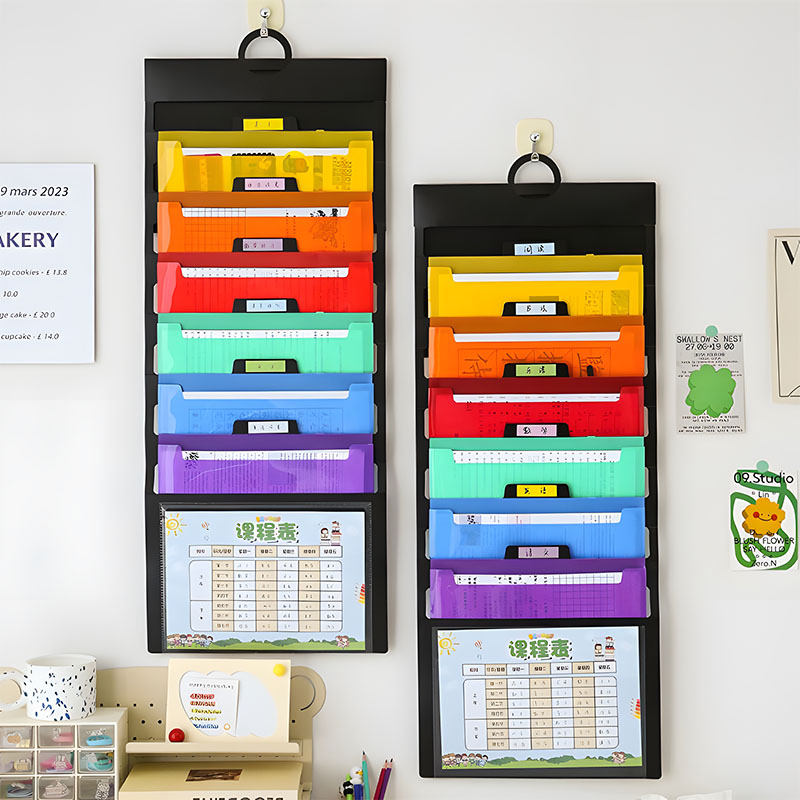 File Organizer Folder Hanging Long Size Bond Paper Wall-mounted Rainbow ...