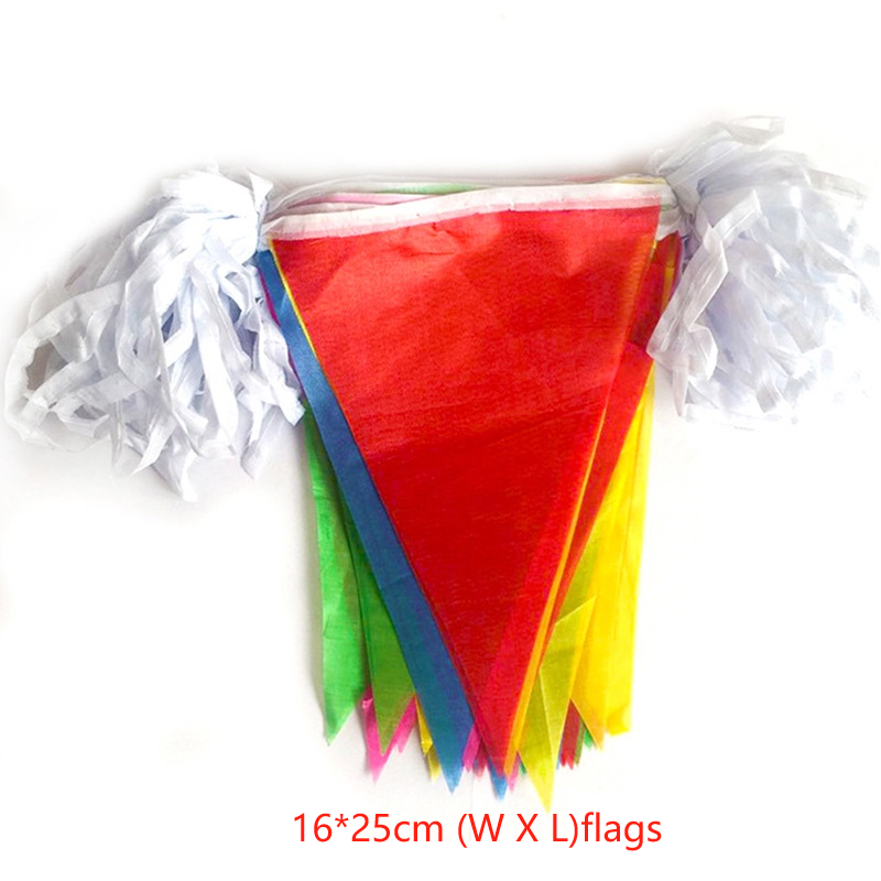 100 Meters 150pcs Triangle Flags Colorful Fiesta Flag Rainbow Pennant ...