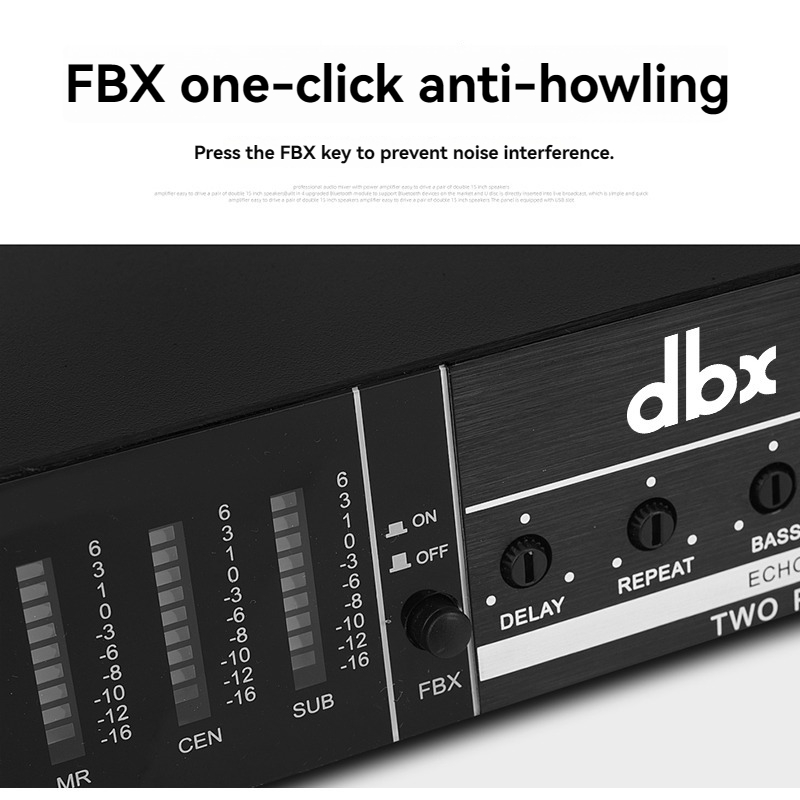 dbx eff300 Professional Anti-Howling Karaoke Pre-Level Reverb Effector Family KTV Dedicated ...