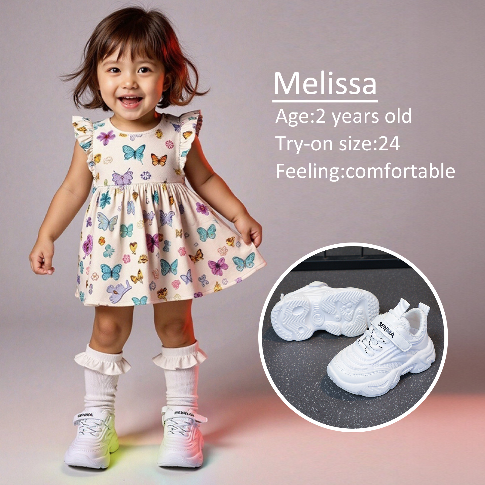 SENMA White Shoes For Kids Girls Korean Shoes Cute Sneakers Rubber ...