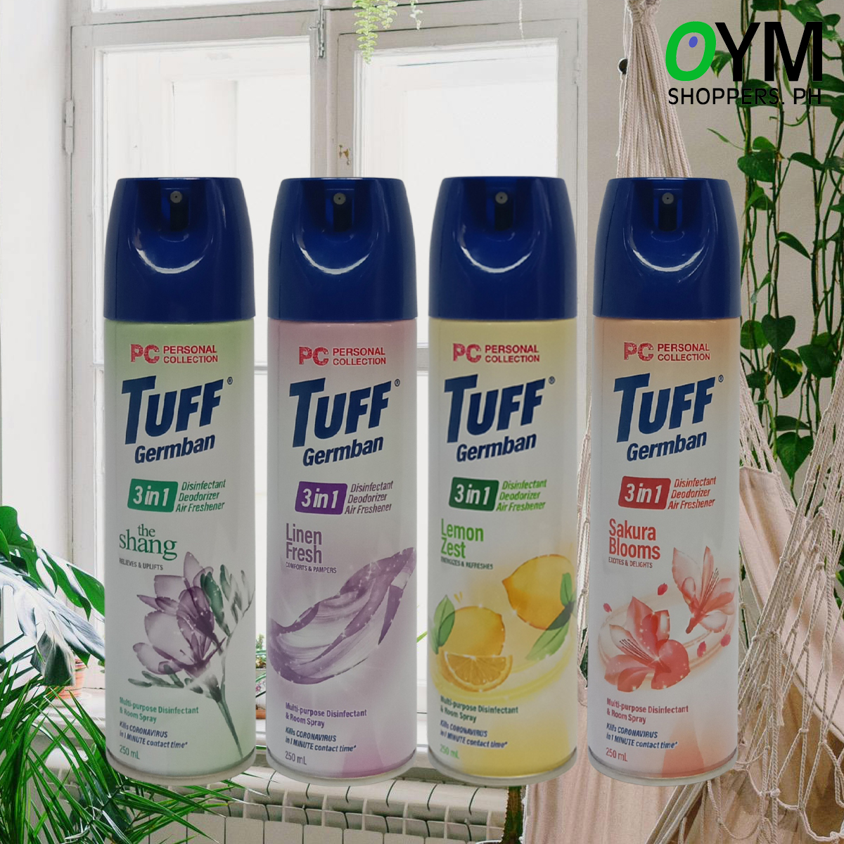 Tuff Germban Multi-purpose Disinfectant and Room spray 250ml | Shopee ...