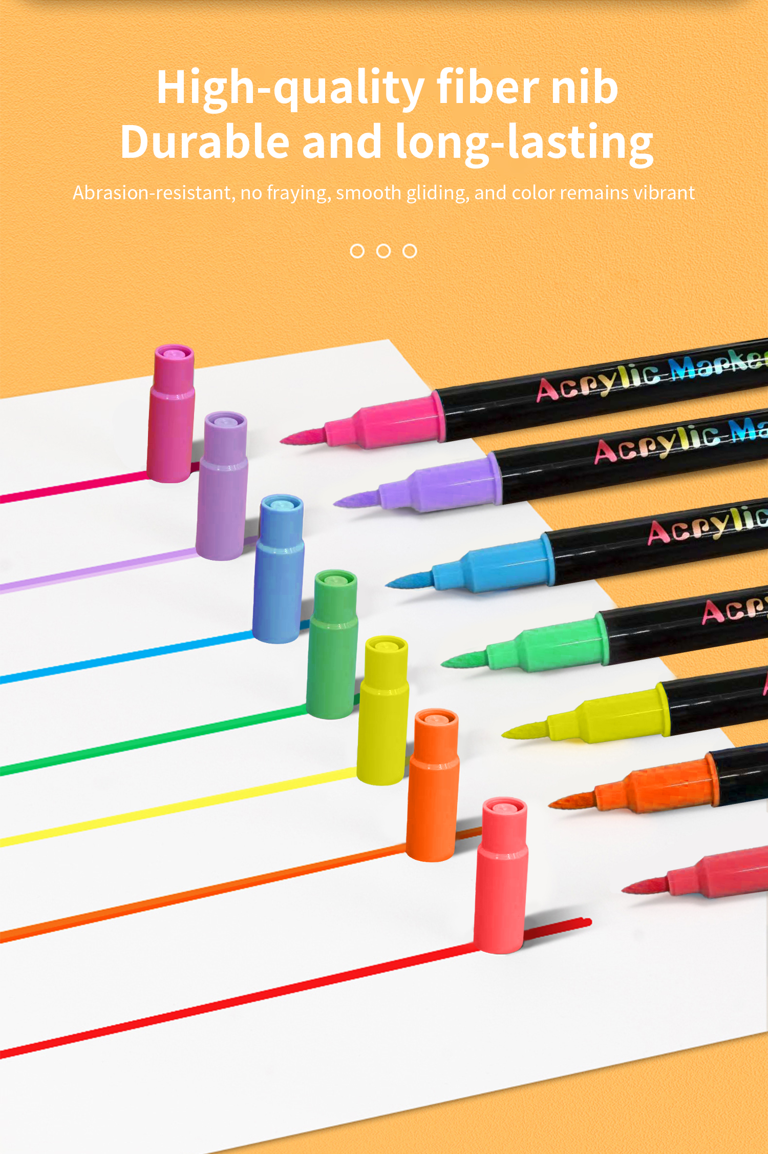 Hightune Dual-Head two-color Acrylic Marker Watercolor Brush Pen Set ...