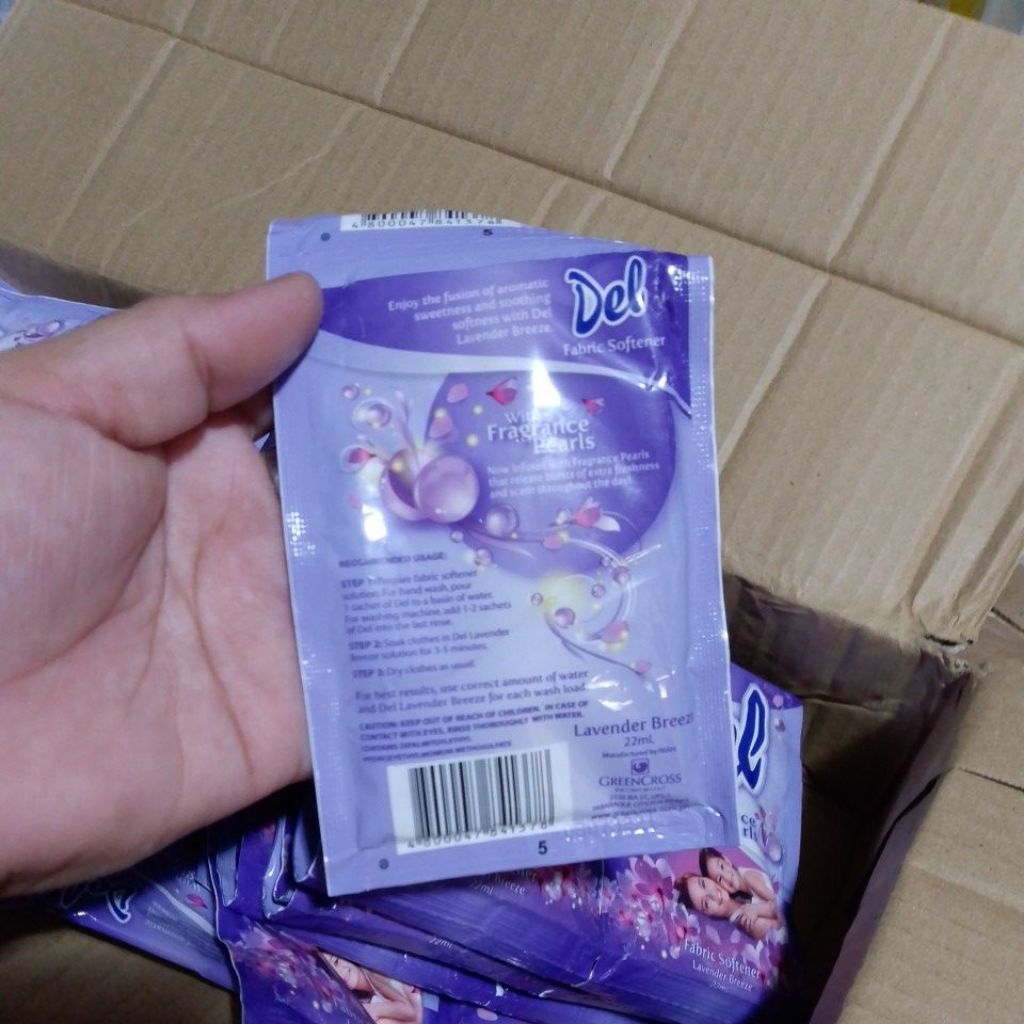 2 Dozen Del Lavender Fabric Softener 22mL | Shopee Philippines