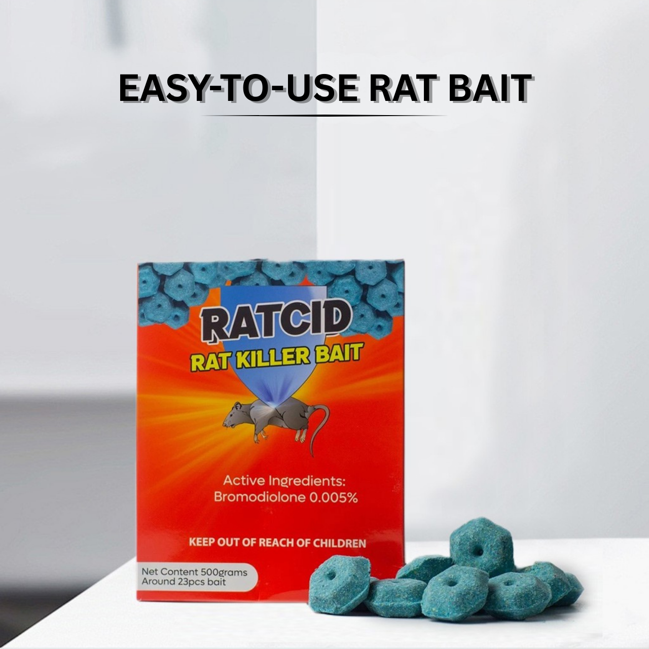 Rat Bait Wax Block type 500grams around 23pcs Ratcid- Rat Killer, Rat ...