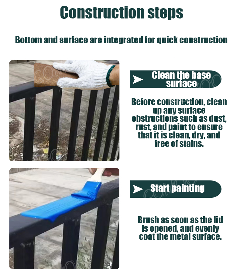 3 In 1 Water-Based Rust Paint Metal Rust Converter Anti Rust Paint For ...