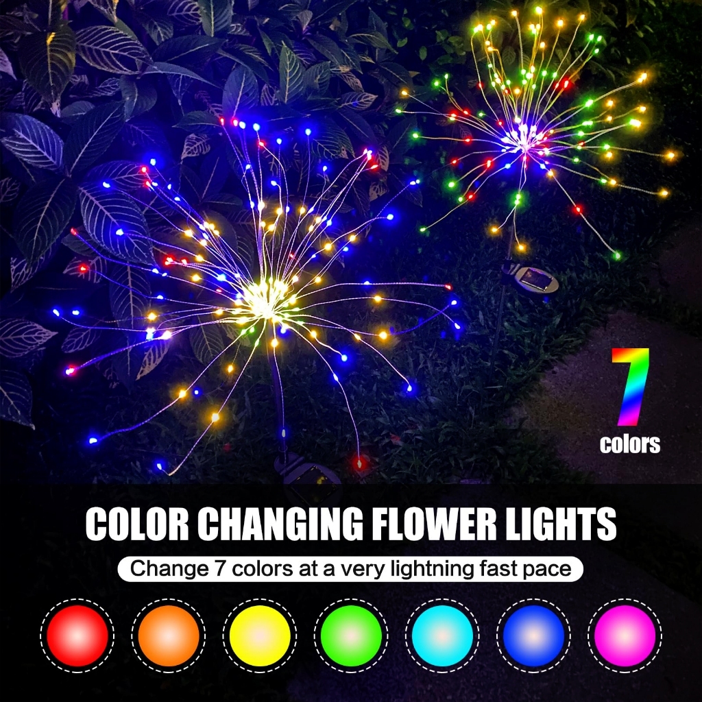 Luxy Solar Firework LED Light Solar Christmas Lights Outdoor Waterproof ...