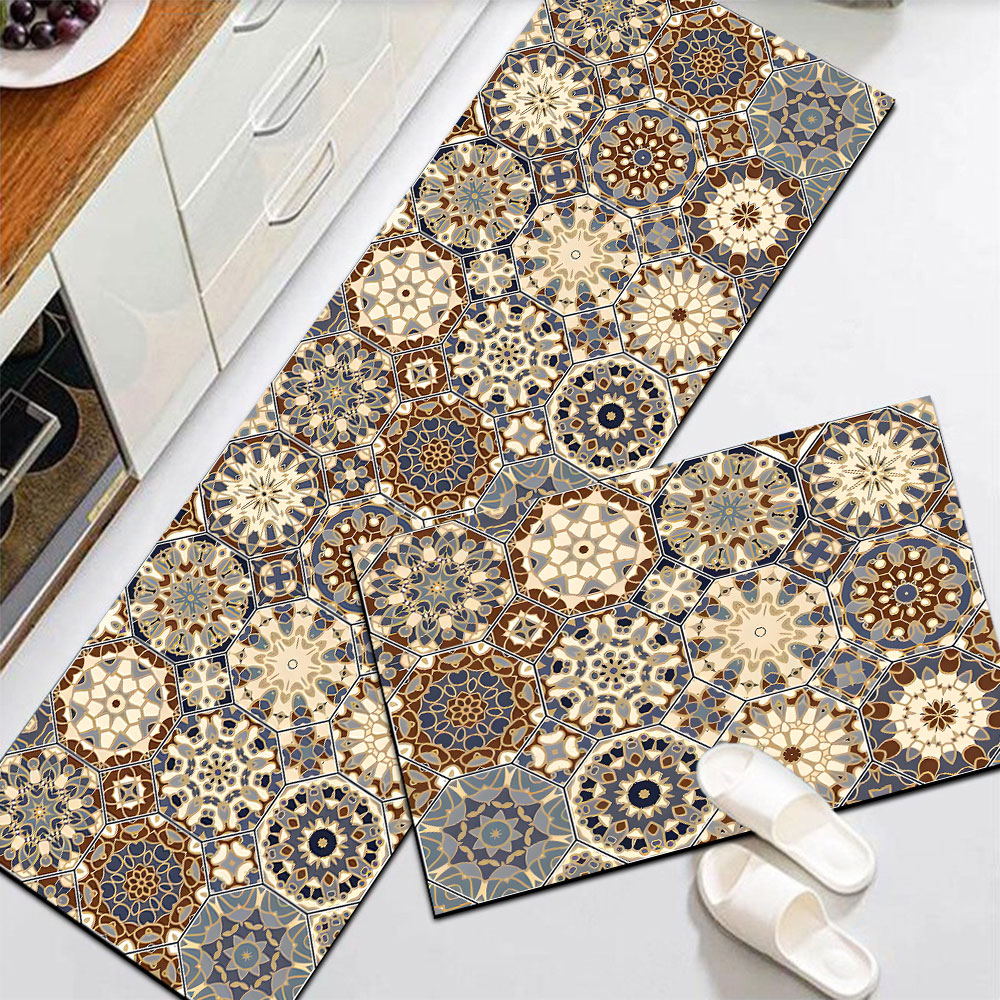 1pc national style Kitchen floor mat Diatomite Mat Non-slip Thicken ...