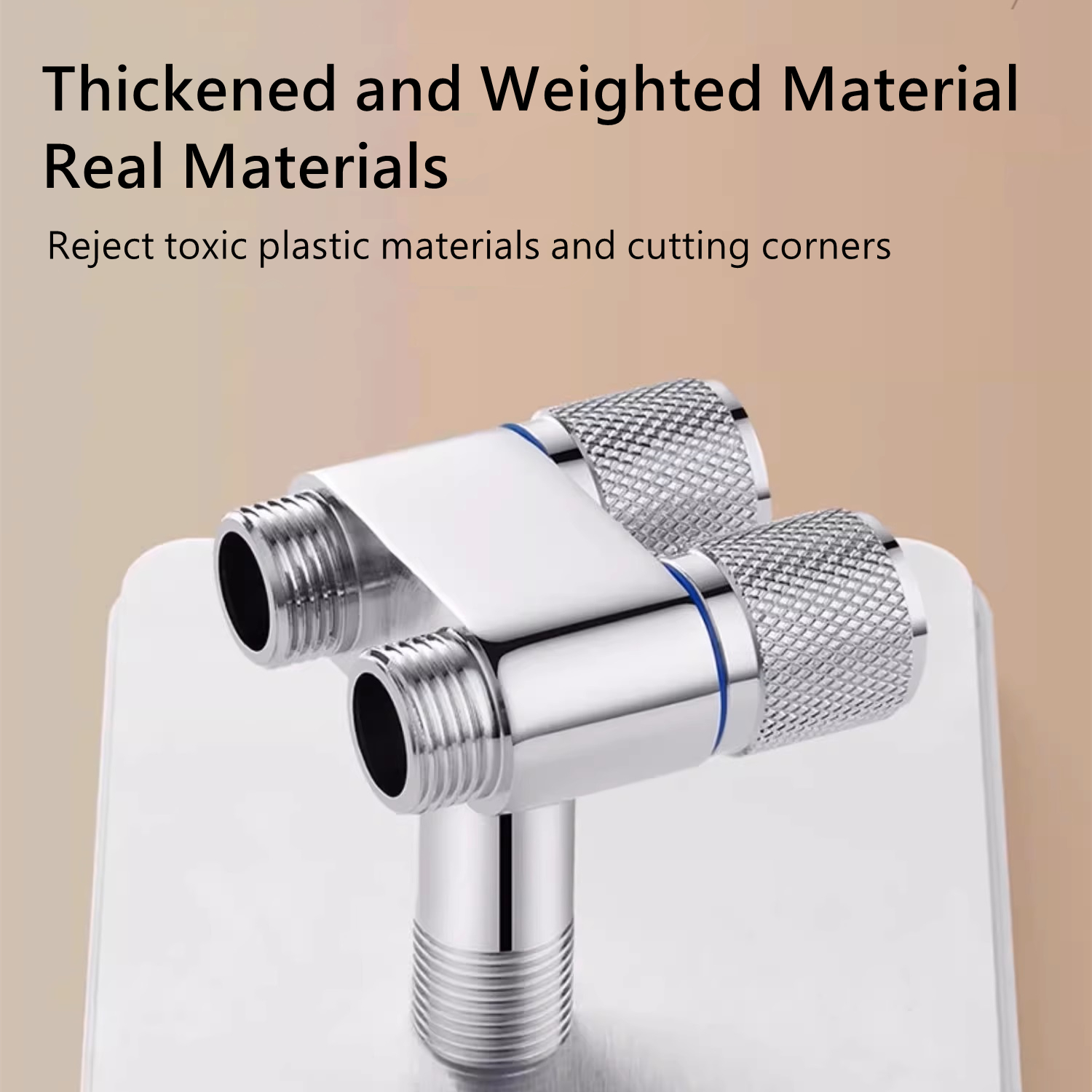 Stainless Steel Silvery Double Angle Valve 2 Way Angle Valve 1/2 x 1/2 ...