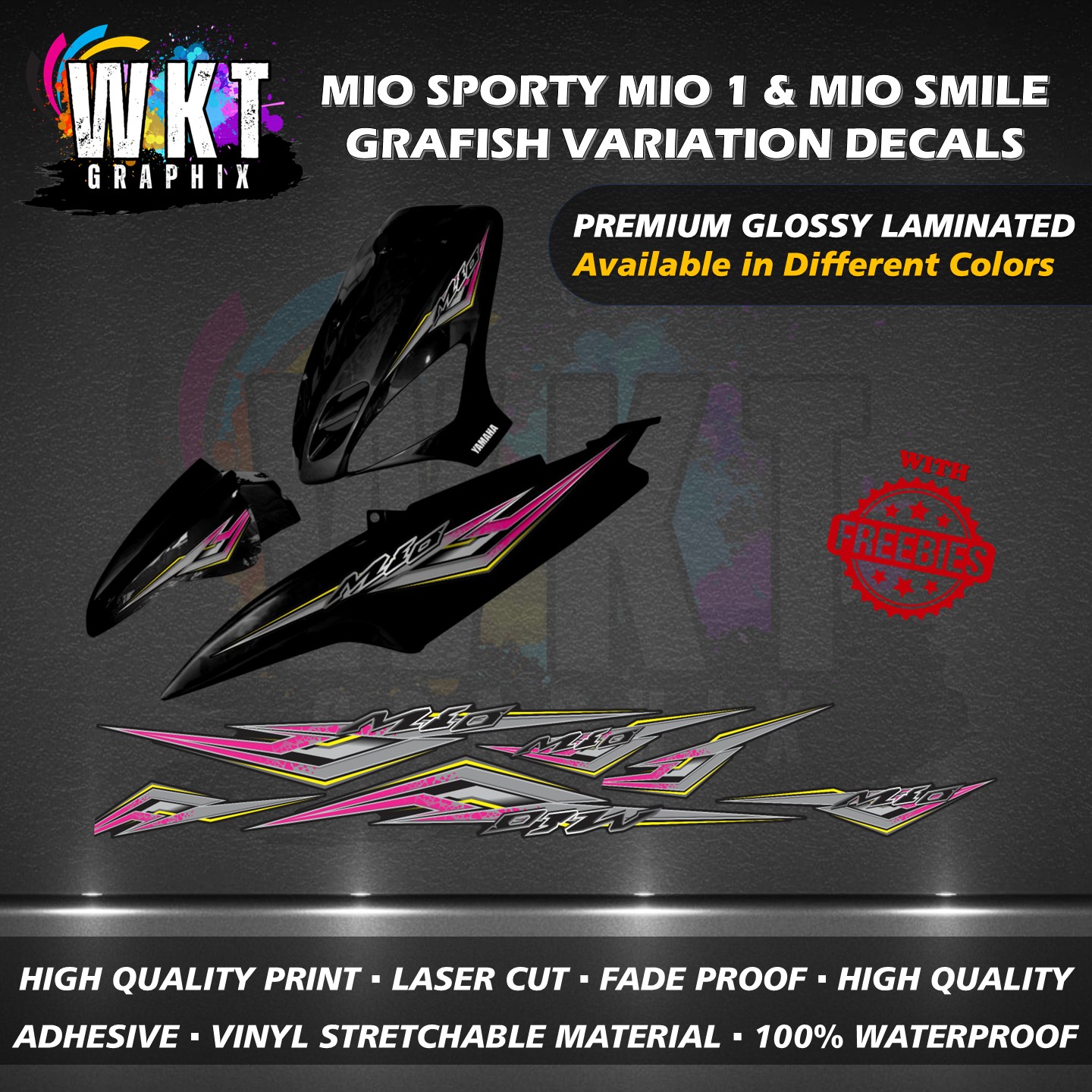 YAMAHA MIO SPORTY MIO 1 & MIO SMILE GRAFISH VARIATION DECALS ...