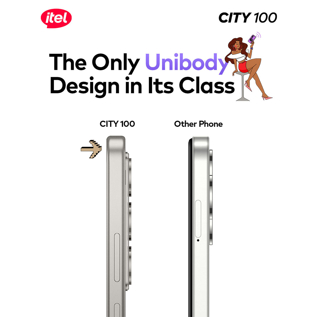 itel CITY 100 24GB (8+16GB Extended RAM) + 128GB ROM | IP64 Drop ...